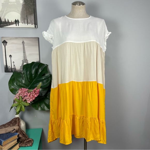 Anna-Kaci | Dresses | Nwt Anna Kaci Color Block Ruffled Dress Sz Xl ...